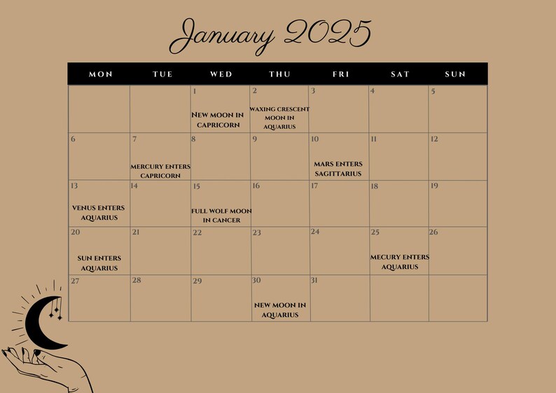 2025 Manifestation & Spell Calendar - Etsy