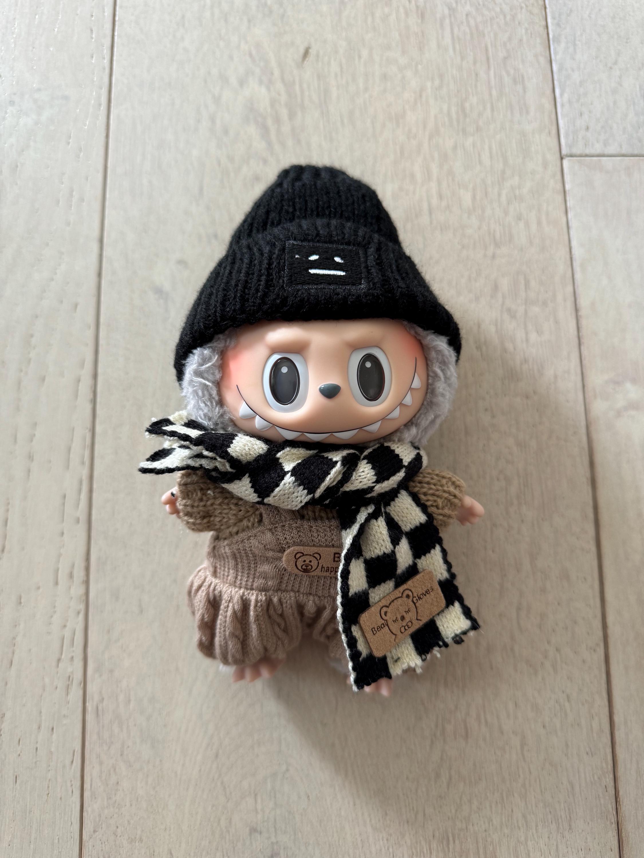 Labubu Clothes / Winter Set Brown Black - Etsy