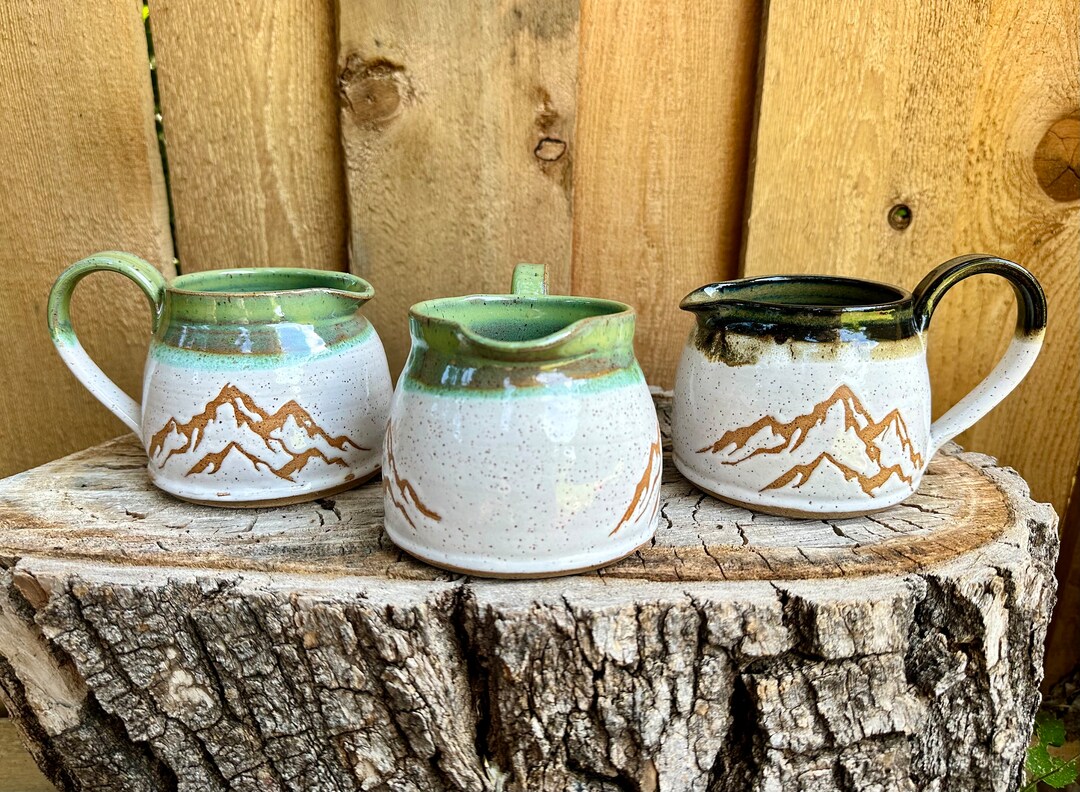 Mountain Pitcher Ceramic Cream Pitcher Handmade Gravy Pitcher Handmade ...