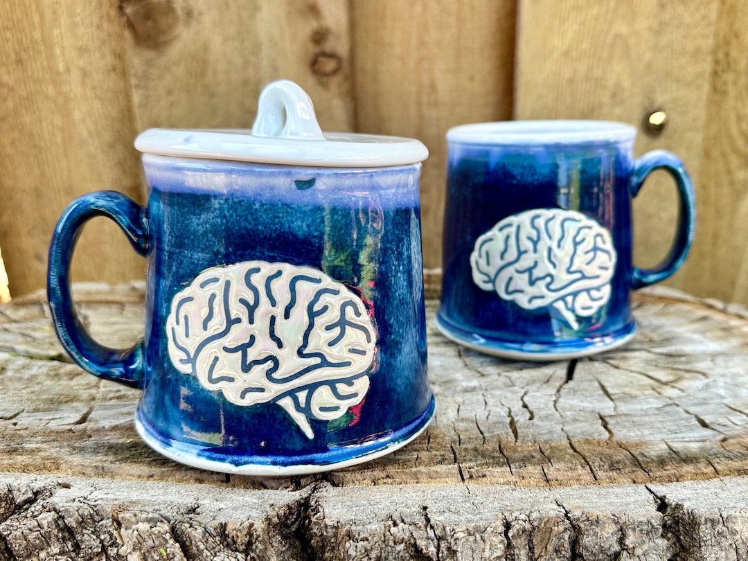 Porcelain Brain Mug | Handmade Neurodivergence Mug | Unique Mug ...