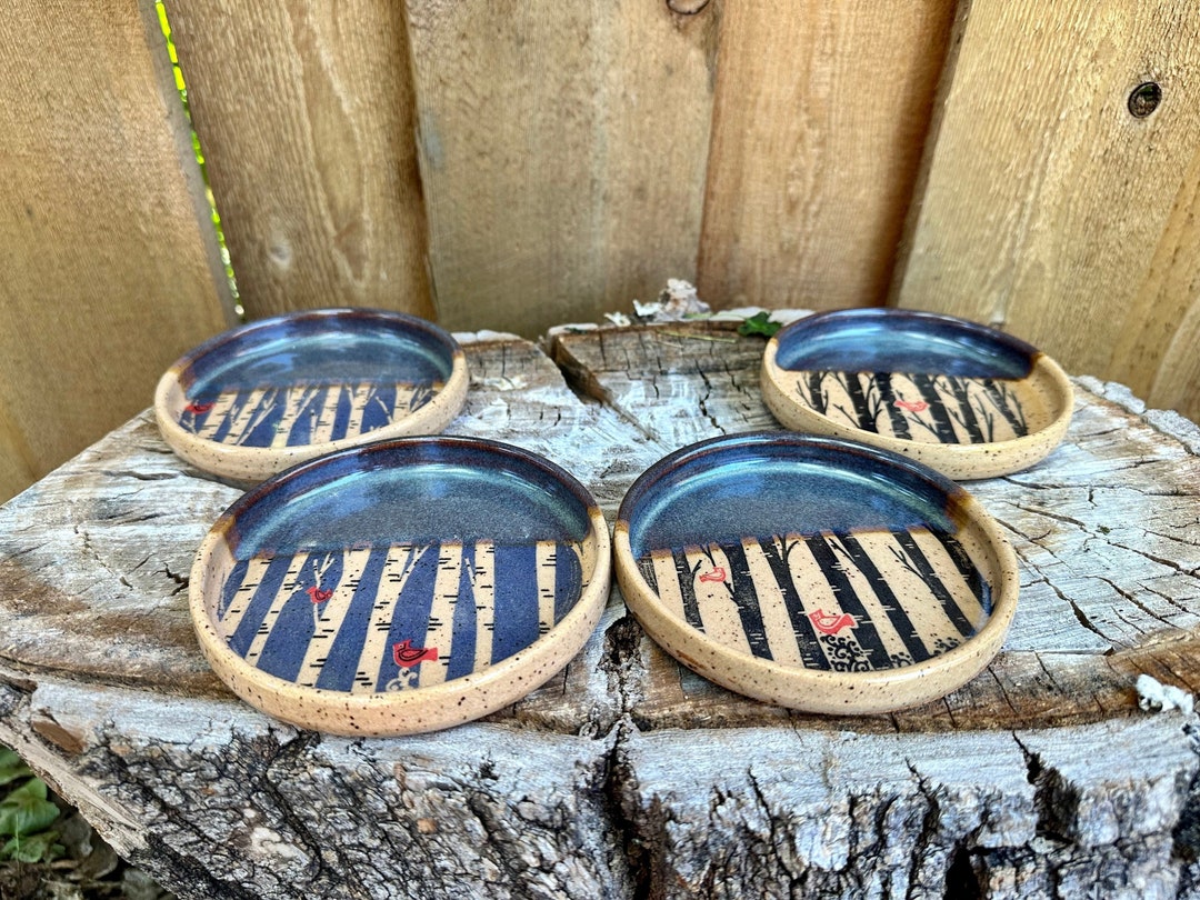 Forest Catch All Dish | Tree and Bird Pattern | Jewelry Dish | Key ...