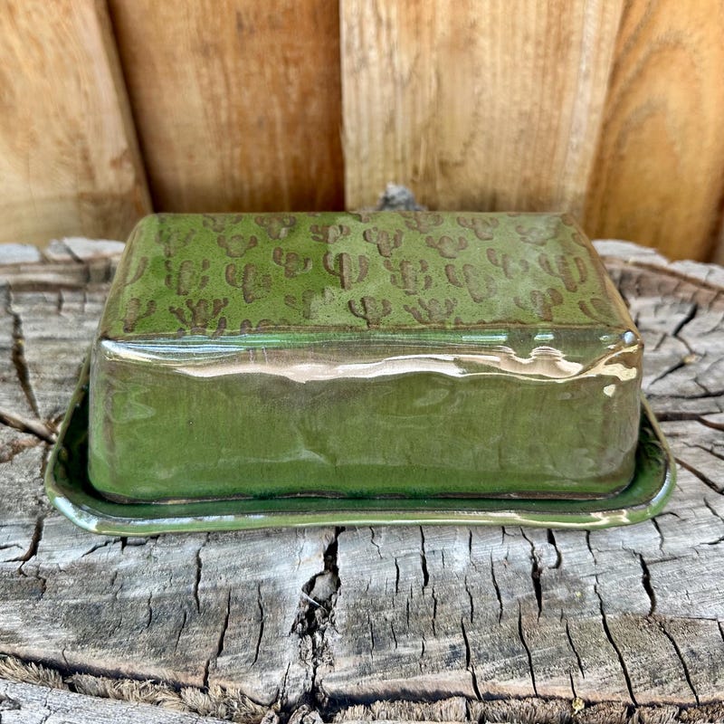 Green Butter Dish - Etsy
