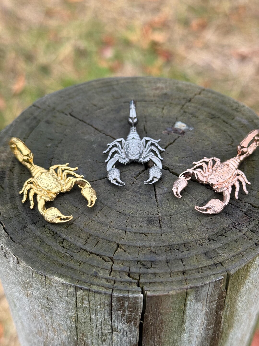 925 Genuine Sterling Silver Scorpion Pendant, Dimensional Scorpion ...