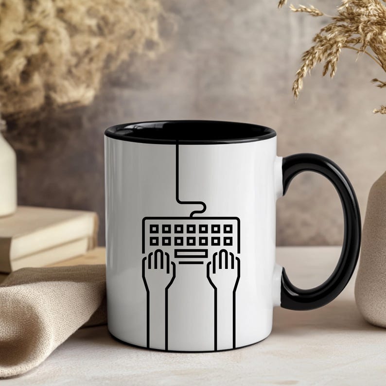 Rig Keyboard Mug Gift | Perfect for Gamers | Keyboard Design Coffee and ...