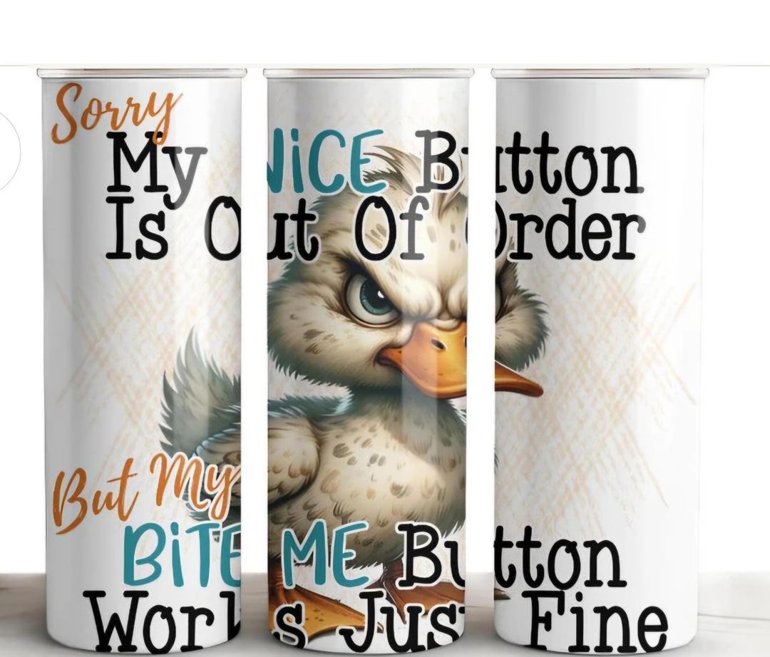 My Nice Button is Out of Order, Fun Tumbler - Etsy