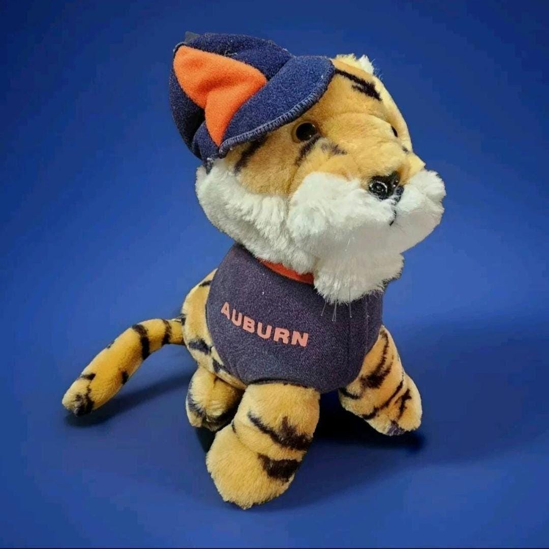 Vintage 1985 Dakin Auburn Tiger Plush W/ Tag READ - Etsy