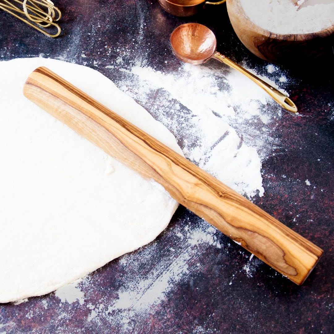 Large French Rolling Pin - Straight Wood Rolling Pin - Wooden Dowel ...