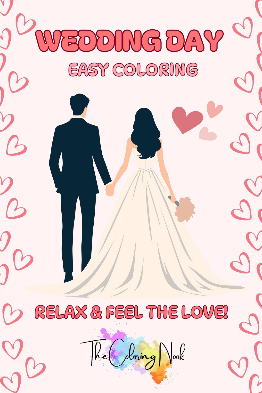 Wedding Day Coloring Book – Printable Bridal Shower Activity, Wedding ...