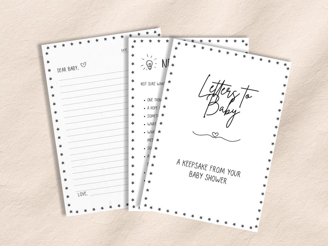 Letters to Baby - Printable Baby Shower Keepsake Activity & Game ...