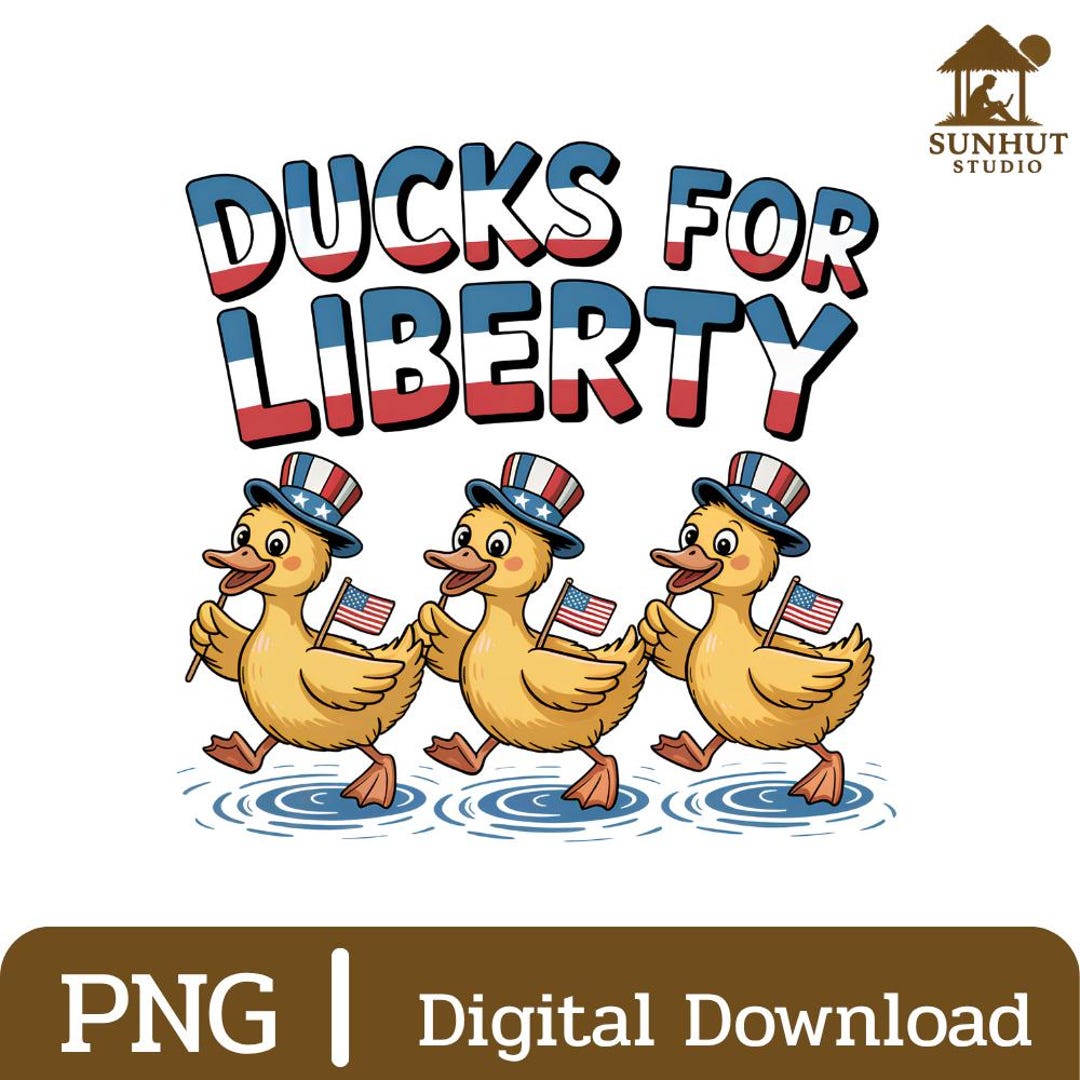 Patriotic Ducks for Liberty PNG | 4th of July Sublimation Design for T ...
