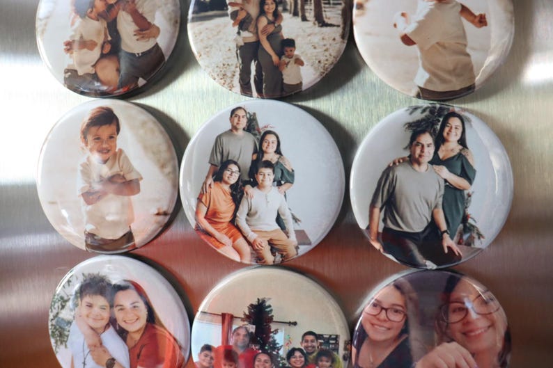 Custom Photo Magnets Set of 9 | Personalized Fridge Magnets | Custom ...