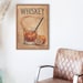 Whiskey Wall Art Print - Digital Download | Rustic Bar Decor & Man Cave ...