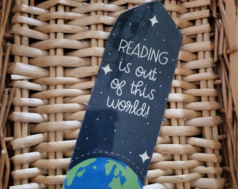 Spaceship Bookmark Prints | Book Accessories | Space Bookmark ...