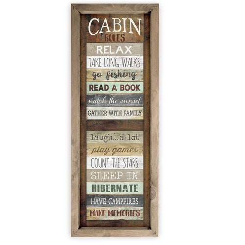 Porch Rules Farmhouse Style Wood Wall Decor Sign - Etsy
