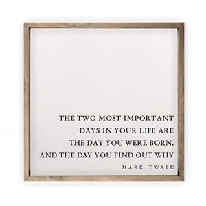 The Two Most Important Days Farmhouse Style Wall Decor Sign - Available ...