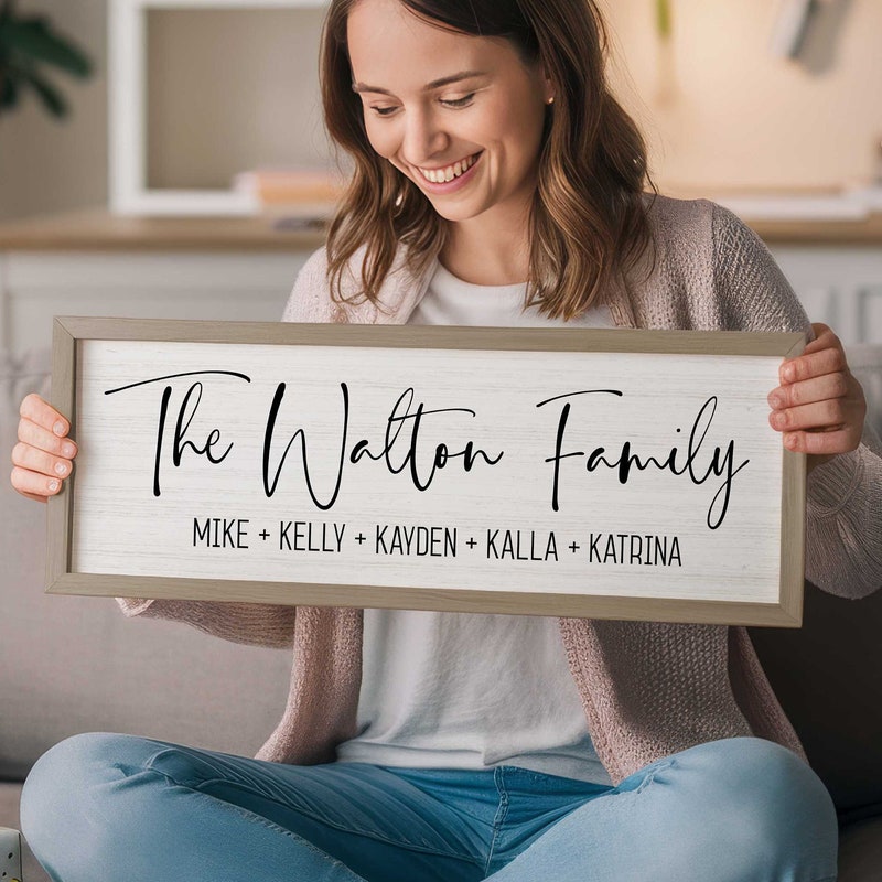 Last Name Framed - Etsy