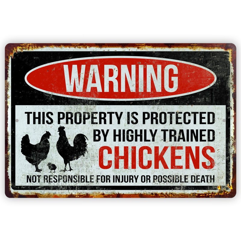 Chicken Warning Signs - Etsy