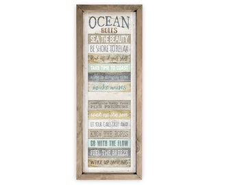 Beach Rules Rustic Wood Sign Advice From the Beach Advice From the ...