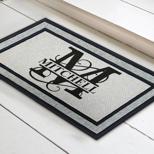 Personalized Doormat Custom Monogram Door Mat With Monogram - Etsy