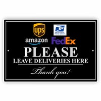 Leave Packages in the Box, Custom Metal Sign, Delivery Sign ...