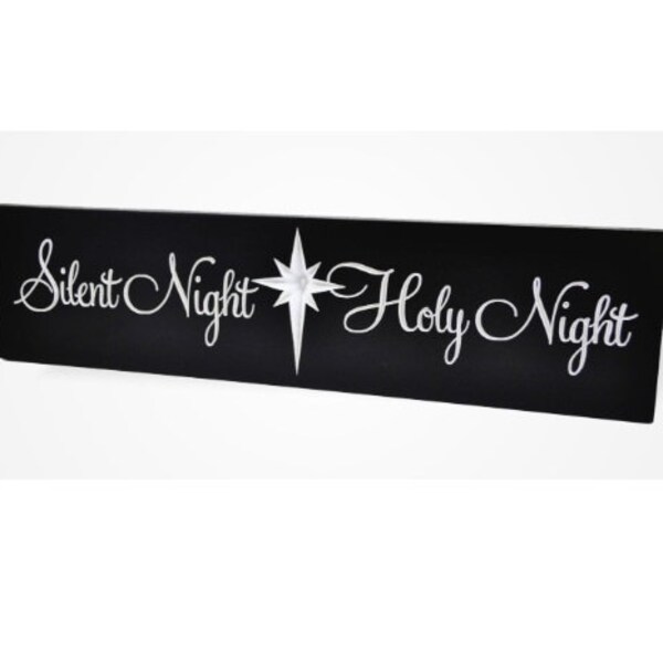 Silent Night Sign - Etsy