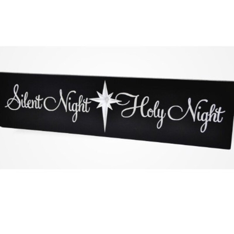 Silent Night Sign - Etsy