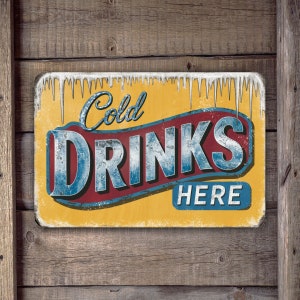 Cold Drinks Sign - Etsy