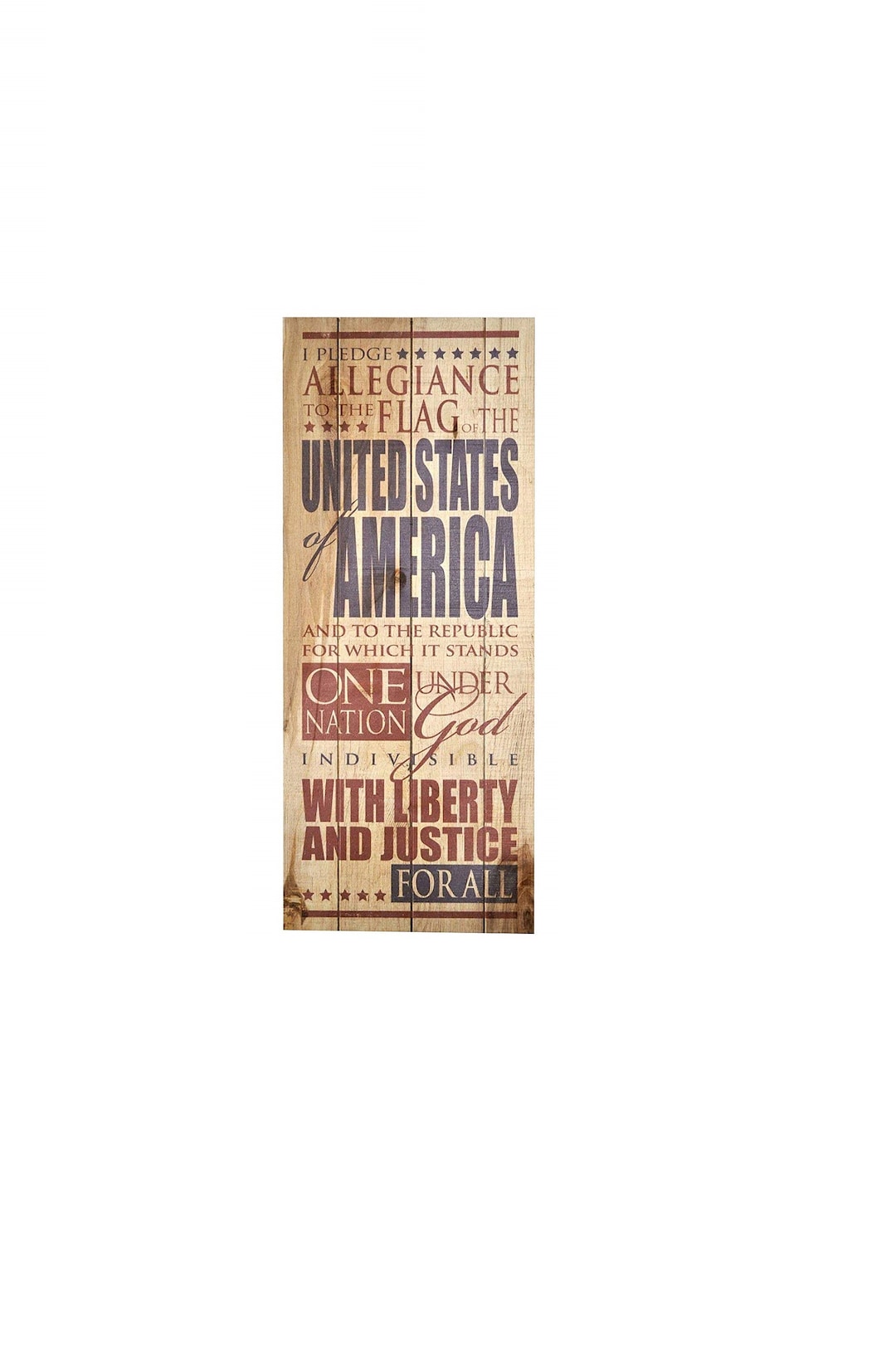 Pledge of Allegiance Farmhouse Style Wood Wall Decor Sign 9x22 - Etsy