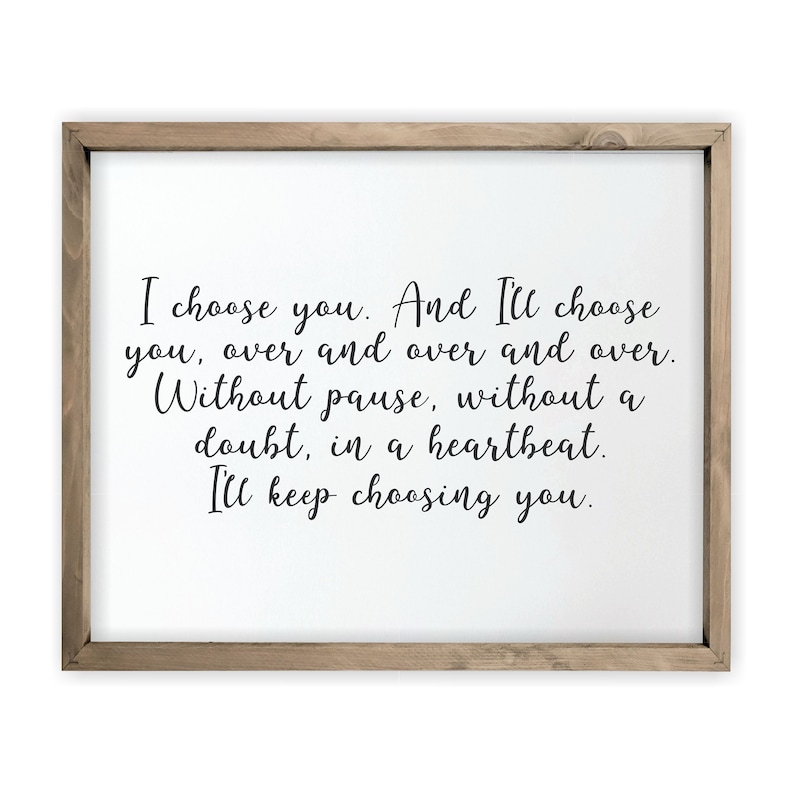 I Choose You Sign - Etsy