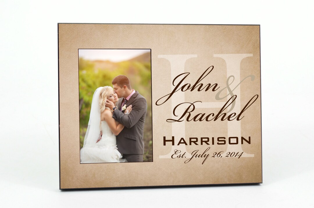 Personalized Picture Frame With Monogram for A 4x6 Photo - Etsy