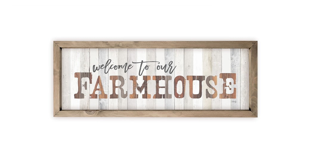 Welcome to Our Farmhouse Rustic Wall Decor Sign - Available in Four ...
