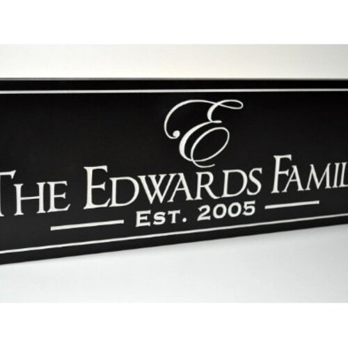 Personalized Glass Family Name Sign With Established Date - Etsy