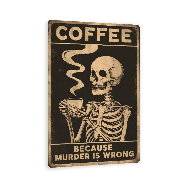 Skeleton Coffee Signs - Etsy