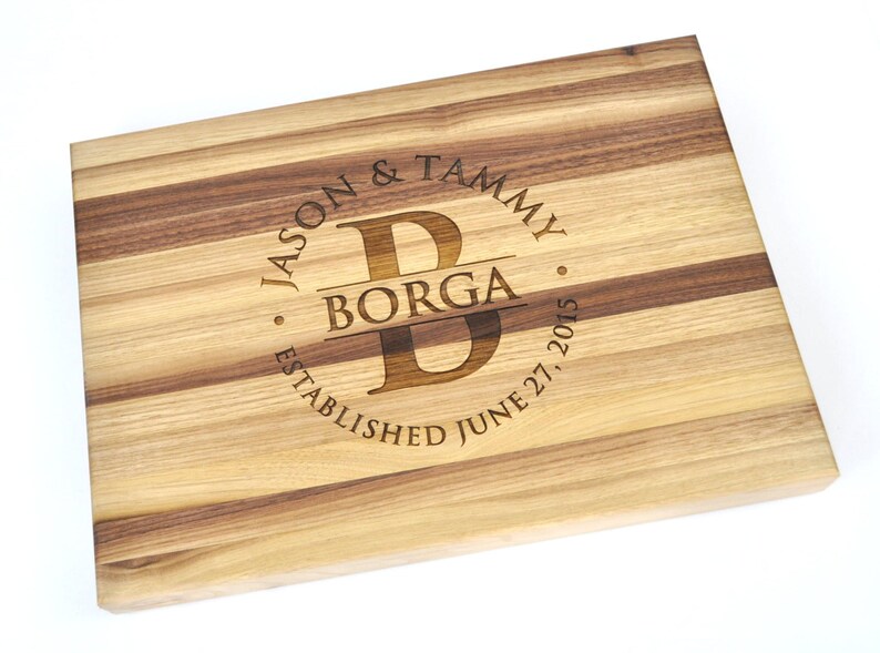 Personalized Laser Engraved Butcher Block Cutting Board With | Etsy