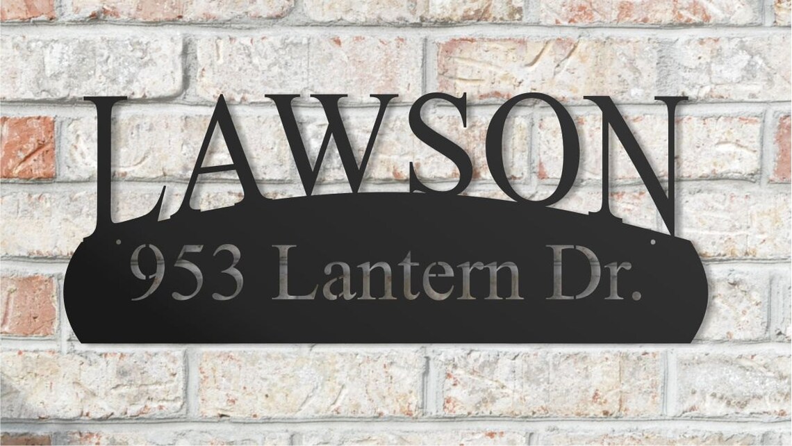 Personalized Metal Outdoor Address Name Sign - Etsy