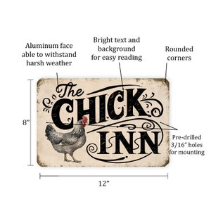 Vintage-style "the Chick Inn" Sign - Rustic Farmhouse Decor With ...