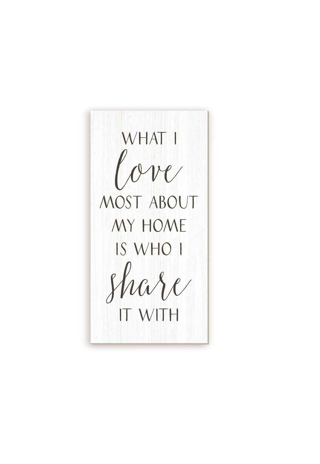 What I Love Most About My Home Rustic Wood Farmhouse Wall Sign 9x18 - Etsy