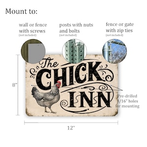 Vintage-style "the Chick Inn" Sign - Rustic Farmhouse Decor With ...