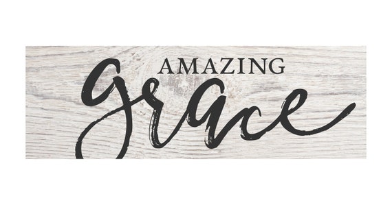 Amazing Grace Farmhouse Style Wood Wall Decor Sign - Etsy