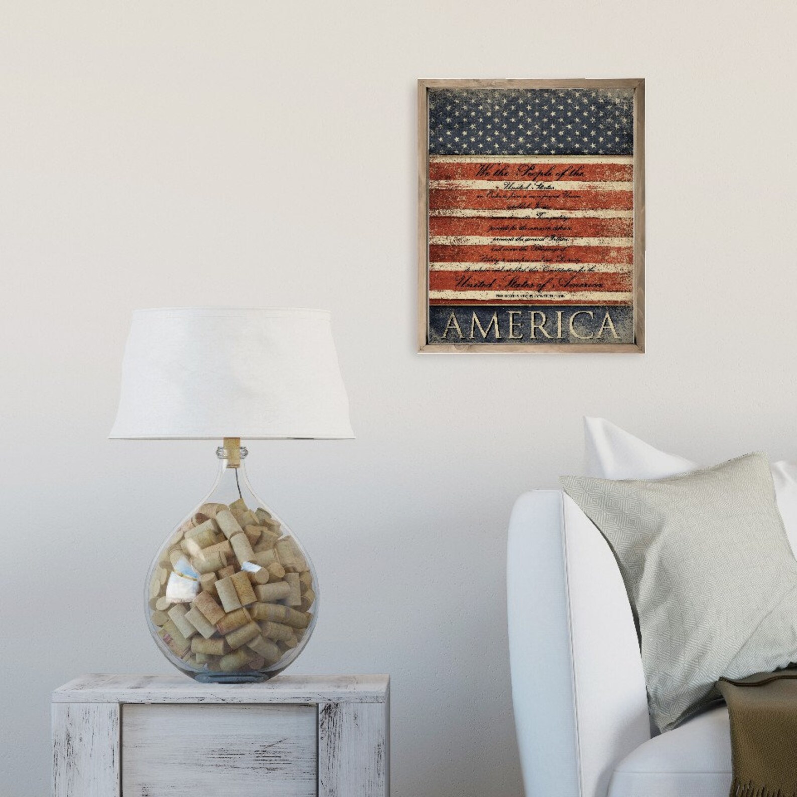 US Flag Constitution Patriotic America Farmhouse Style Wood - Etsy
