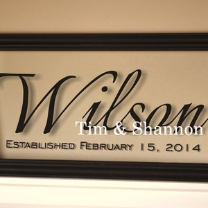 Personalized Glass Family Name Sign With Established Date 11x21 - Etsy