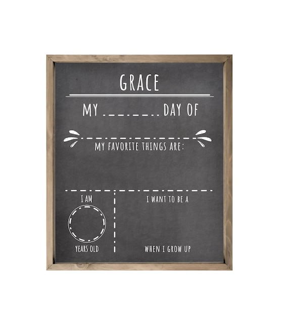 First Day of School Personalized Rustic Sign 10x12 - Etsy