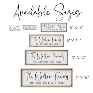 Personalized Family Name Sign - Custom Framed Sign With Last Name and ...