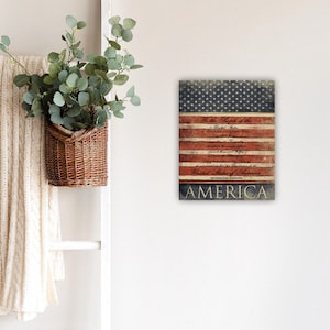 US Flag Constitution Patriotic America Farmhouse Style Wall Decor Sign ...