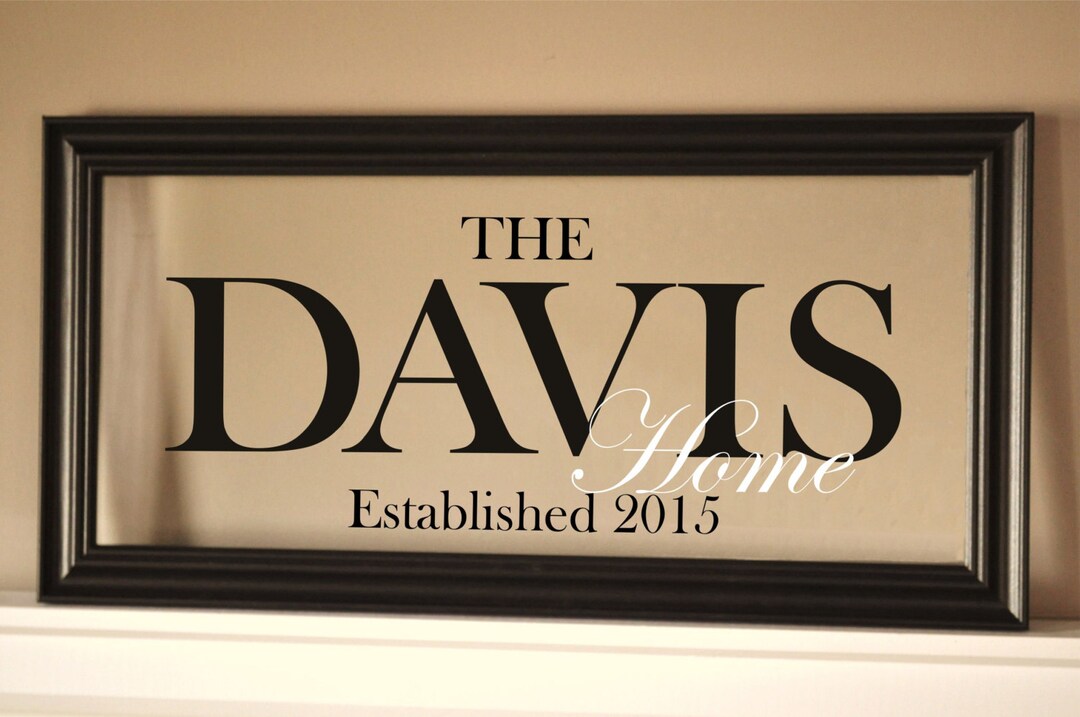 Personalized Acrylic Family Name Sign With Established Date 11x21 - Etsy