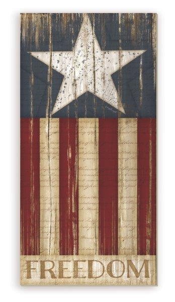 Freedom American Flag Farmhouse Style Wall Decor Sign - Available in ...