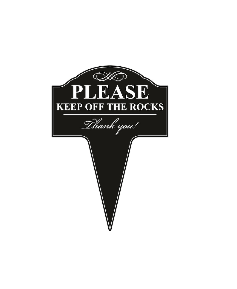 Please Keep off the Rocks Aluminum Yard Sign 10x14 (available in ...