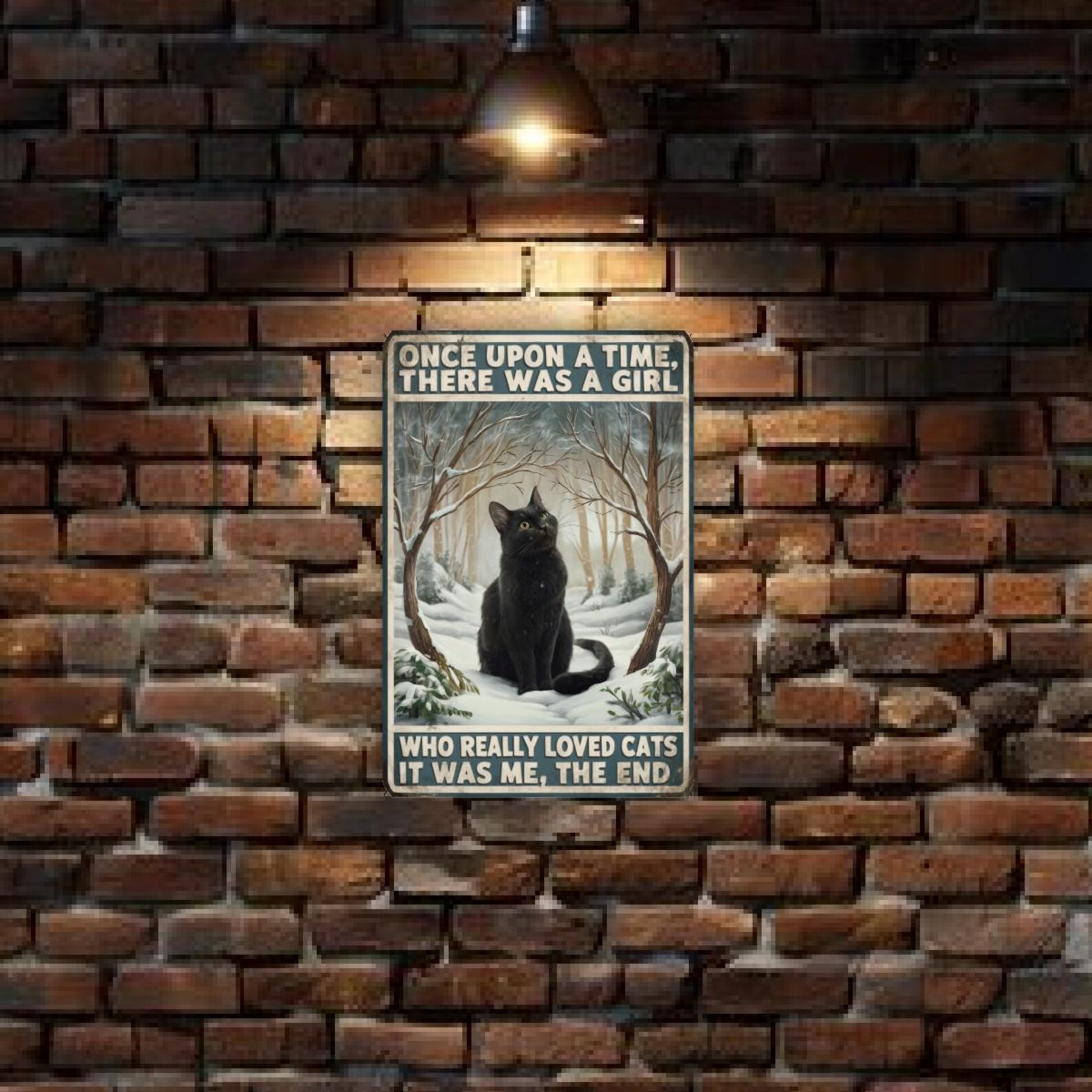 Vintage-style "once Upon A Time, There Was A Girl Who Really Loved Cats ...