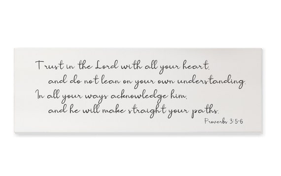 Trust in the Lord script Font Farmhouse Style Wood Wall - Etsy UK