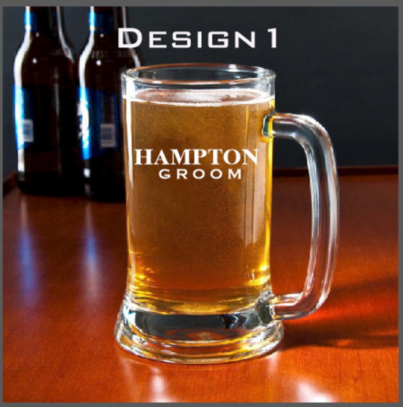 Personalized Engraved 16 Ounce Glass Beer Mug sold - Etsy